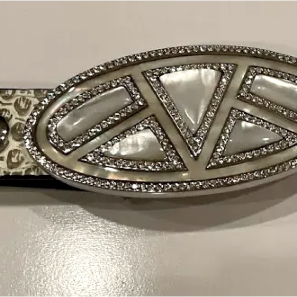 CAbi | Accessories | Cabi Faux Skin Belt With Mother Of Pearl Buckle ...